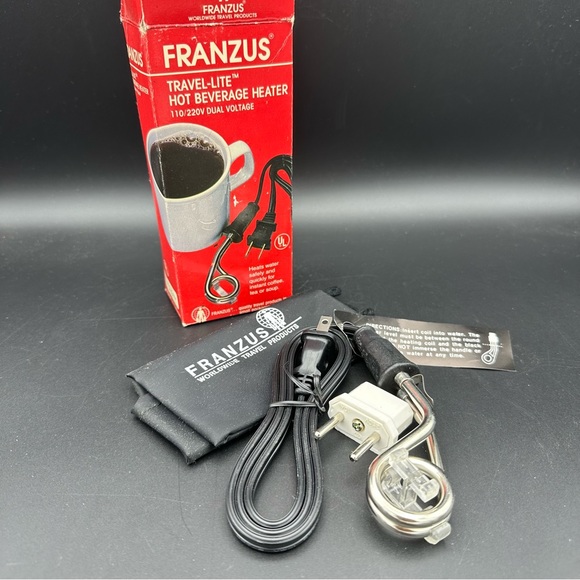 Kitchen | Vintage Franzus Travellite Hot Beverage Heater 11220v Dual Voltage Nib | Poshmark